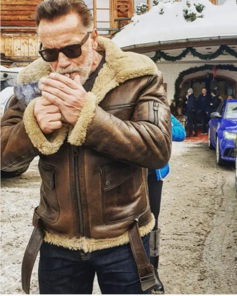 Arnold B6 Aviator Sheepskin Shearling Leather Jacket