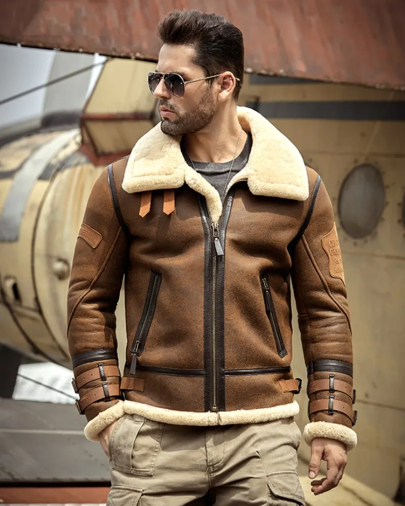 Airfield Sheepskin Shearling Jacket - Shearling Store