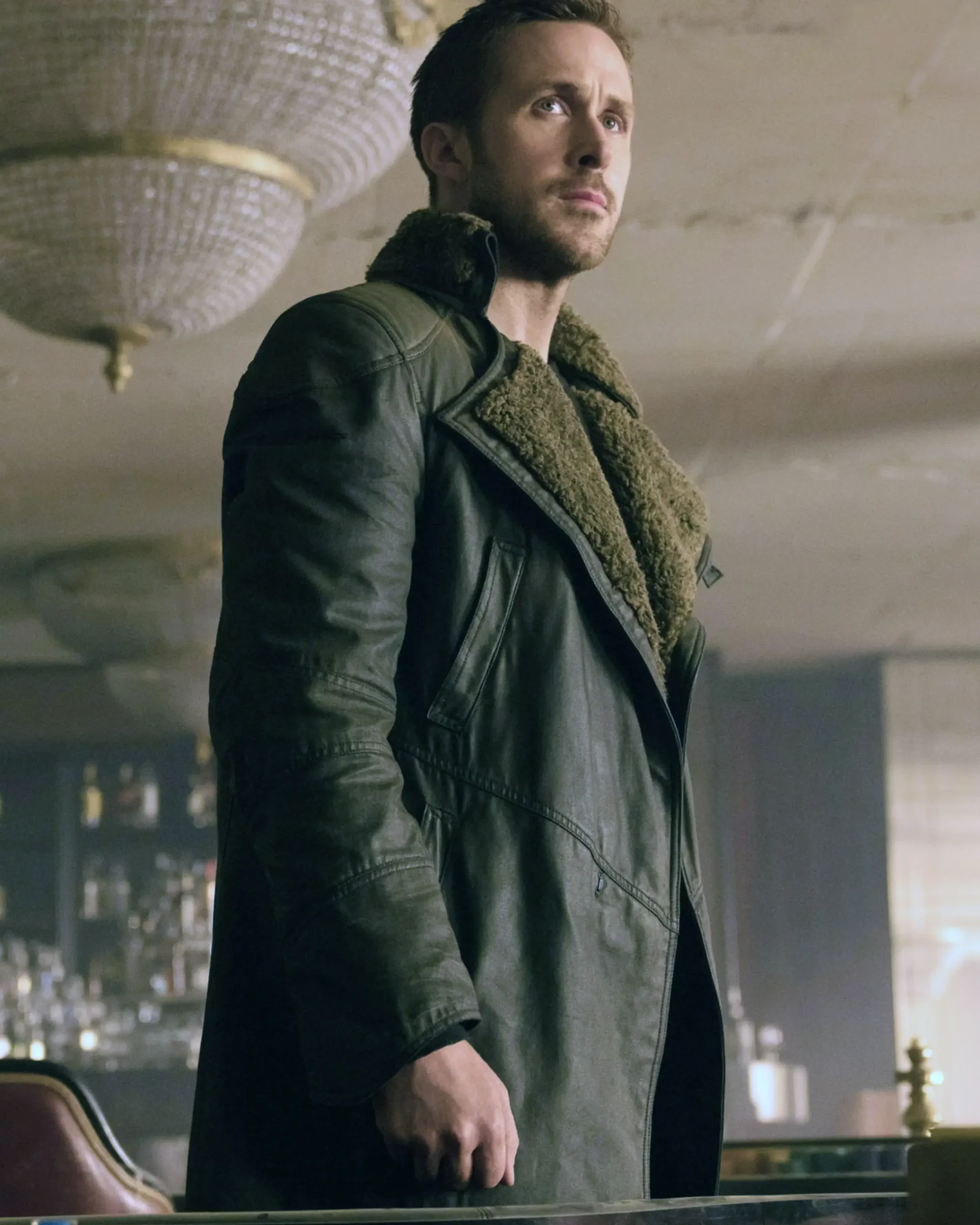 Ryan Gosling Aviator Sheepskin Shearling Coat | Men's New Arrival